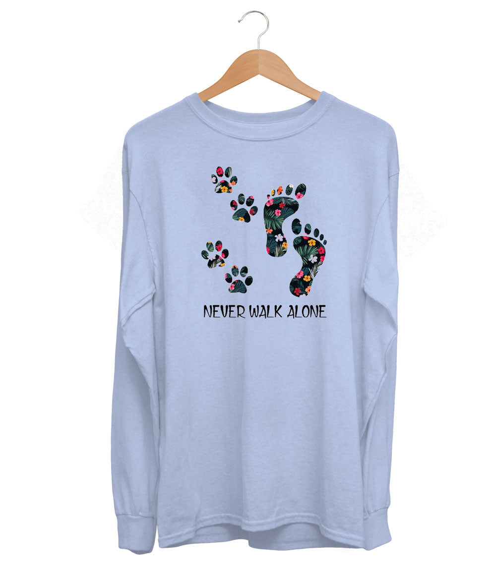 Never Walk Alone Long Sleeve Unisex – Loved by Dog Lovers | Make a Dog ...
